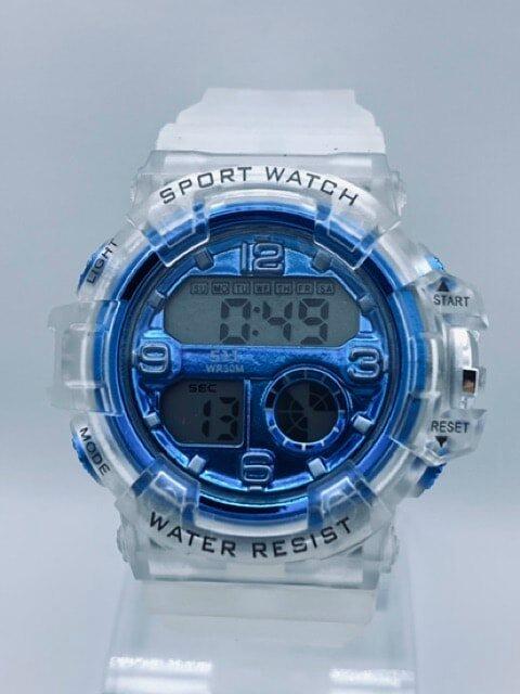 Waterproof White Color Digital Watch ,Silicone Boys Digital Sports ...