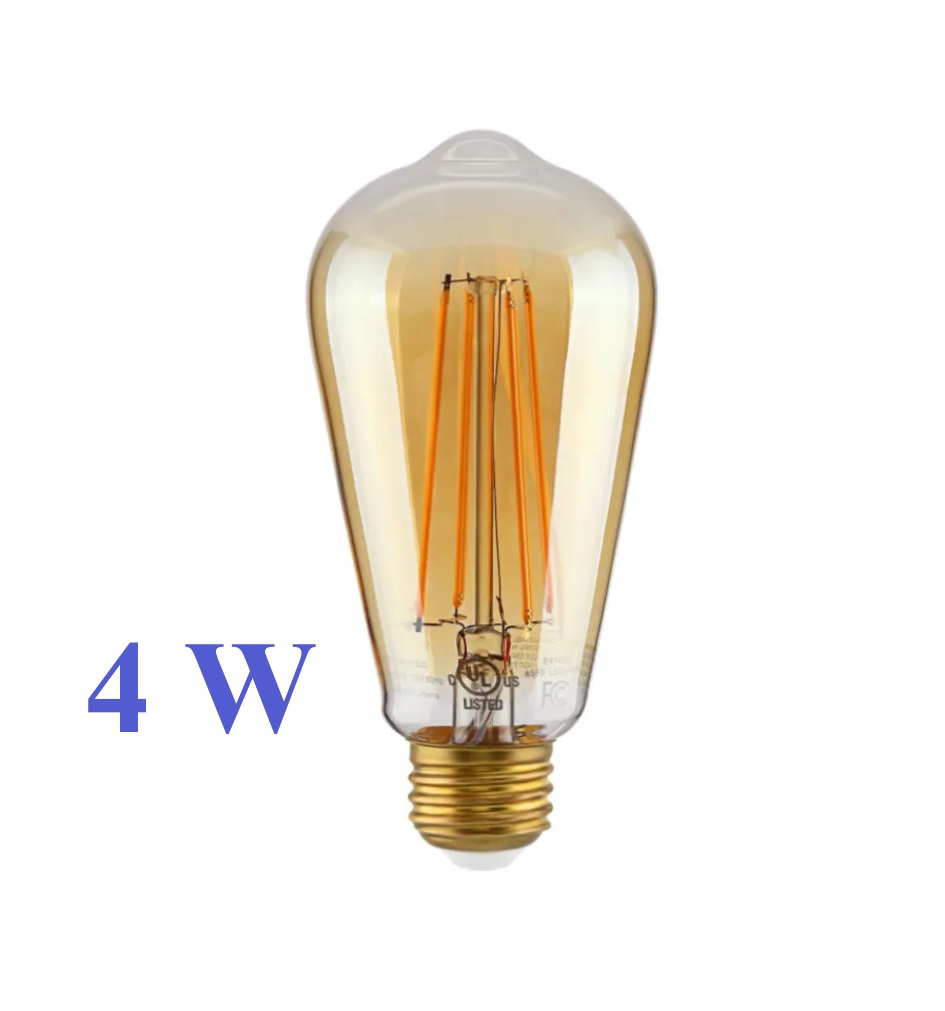ST-64 E27 Edison LED Bulb Vintage Rustic Style Filament Bulb Decor Lamp ...
