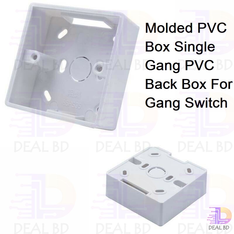 Molded PVC Box SINGLE Gang PVC Back Box For Gang Switches Gang Socket ...
