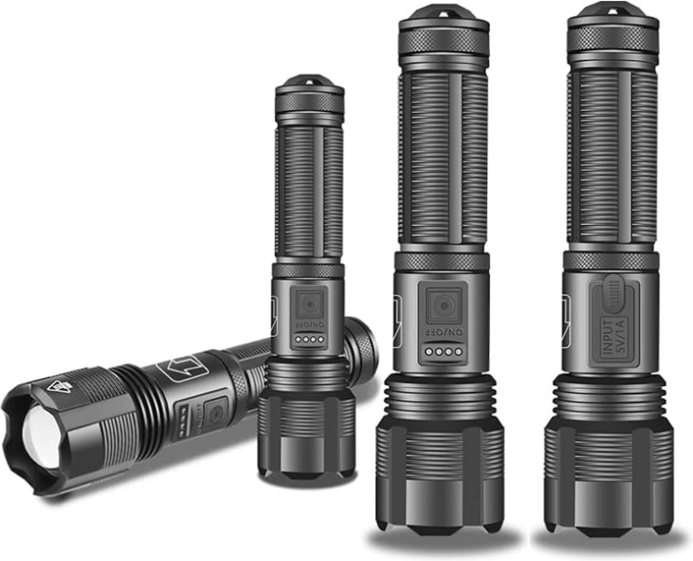 XHP50 Waterproof High Lumens LED Flashlight (Rechargeable Zoom LED ...