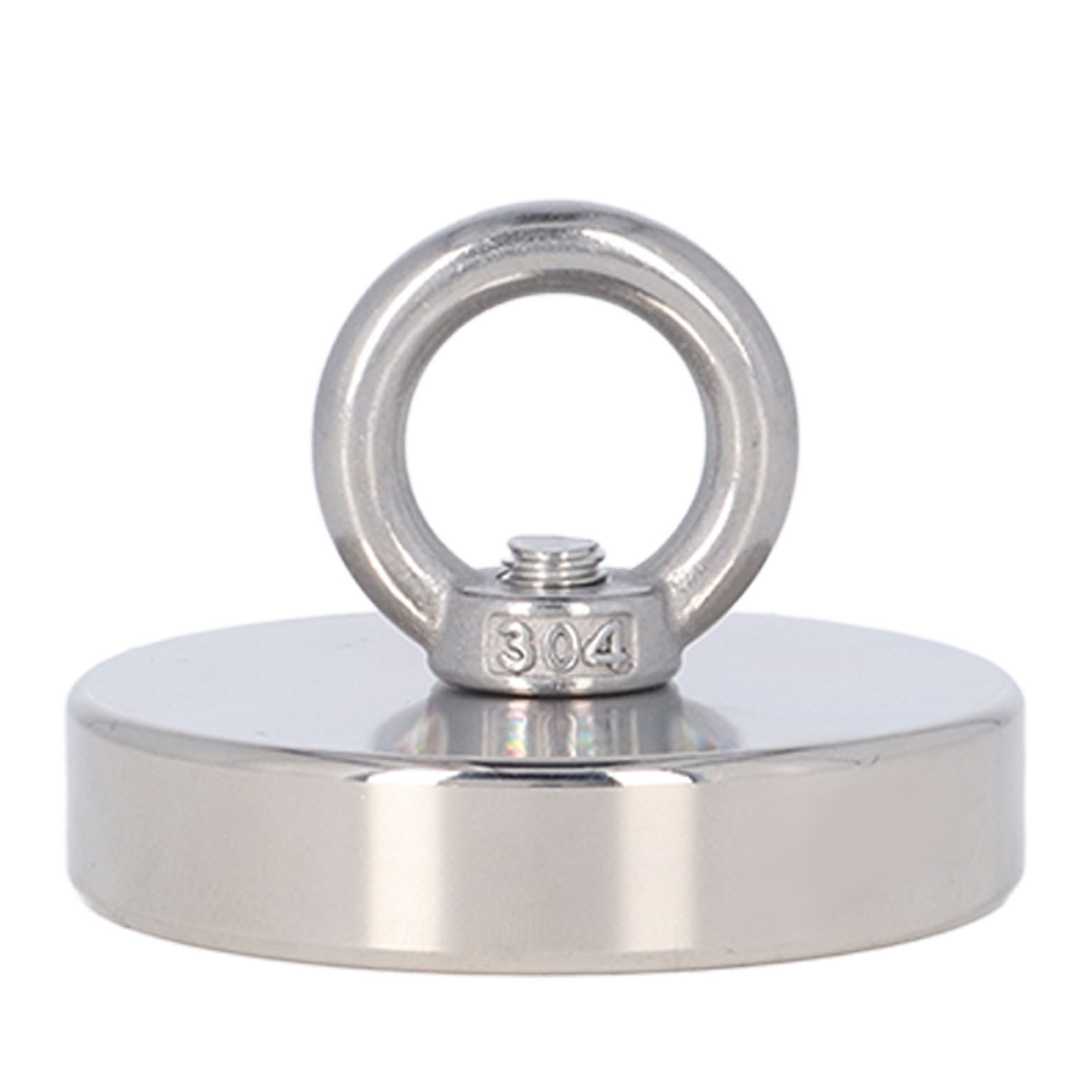 High Power Fishing Magnet NdFeB Stainless Steel Silver Neodymium ...