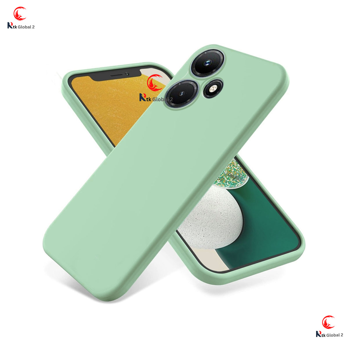 For Infinix Hot 30i Unique Liquid Silicone Soft Gel Rubber Shockproof ...
