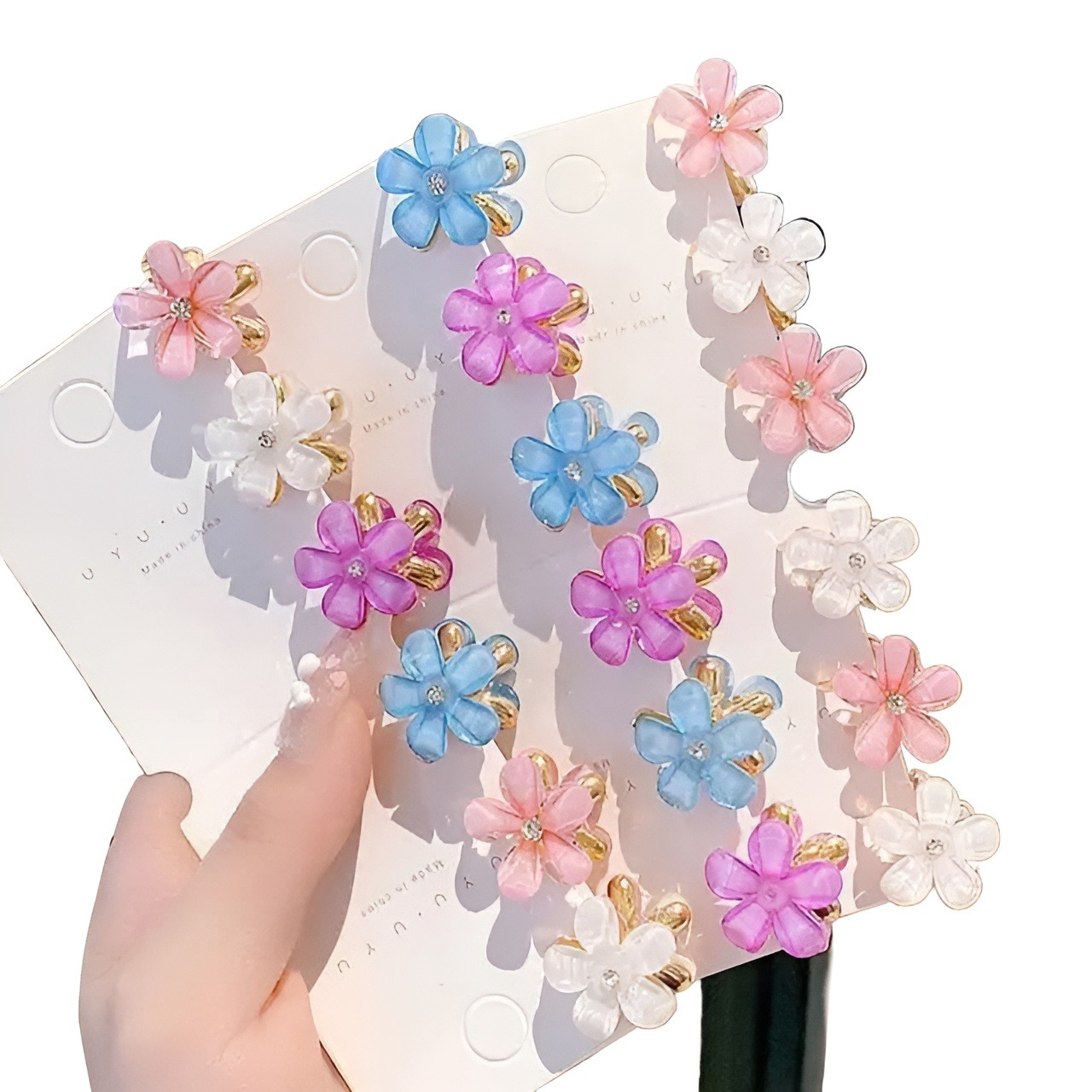 Accessories|Women's Crystal Flower Hair Clips 6-pack - Sweet Pearl ...