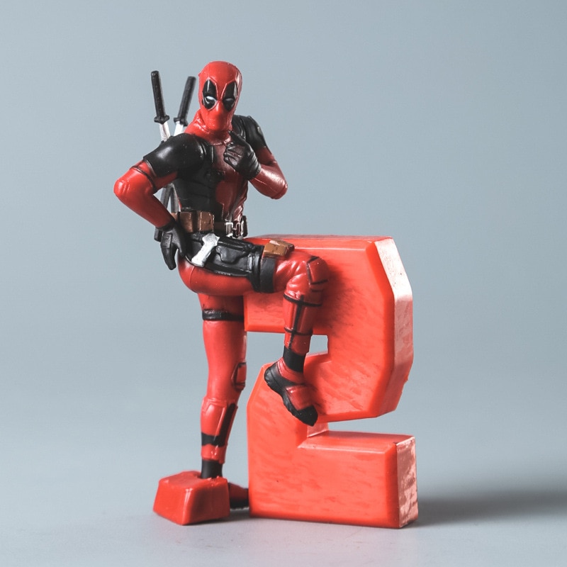 Disney Anime Deadpool Action Figure Sitting Posture Model Mini X-men ...