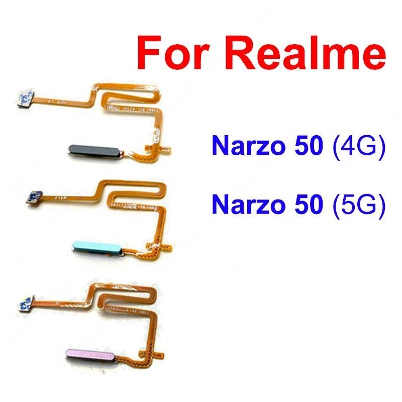 Power Button Fingerprint Sensor Flex Cable For Realme Narzo 50 4G 5G ON ...