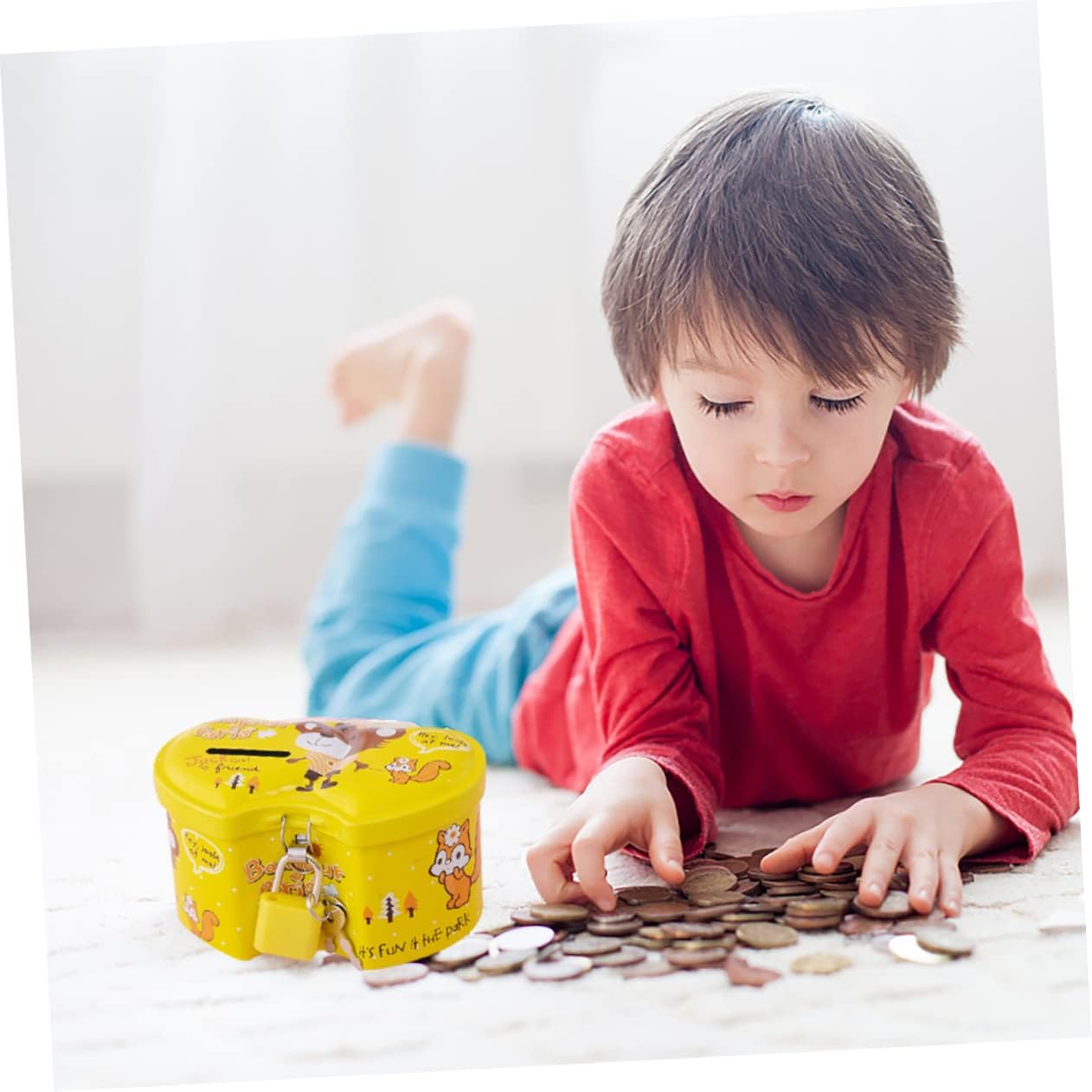 Kids Coin Bank Money Saving Bank with Lock Gift Containers Savings ...