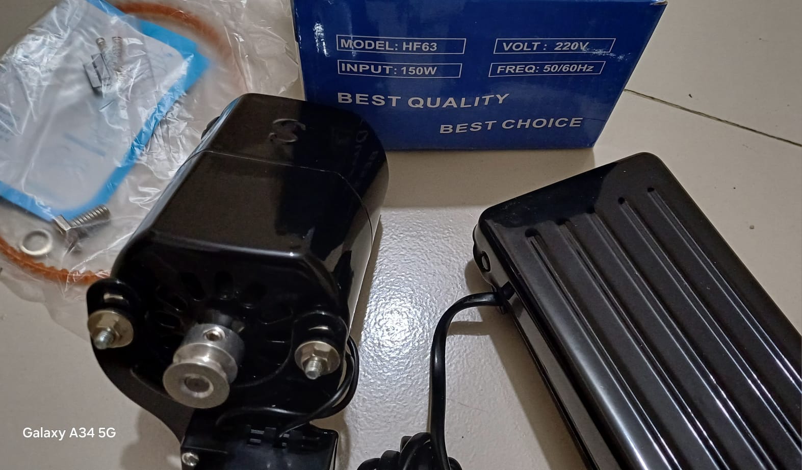 220V 150W Sewing Machine Motor 6500RPM Sewing Motor with Foot Pedal ...