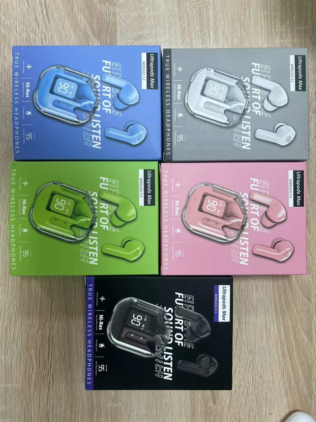 Ultrapods Max True Wireless Earbuds with Display Transparent Design ...