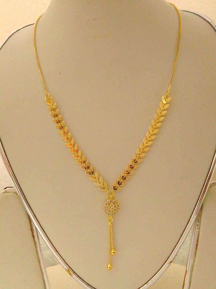 Leaf Design Fashionable New Model Necklace/Chain For Women & Girls ...