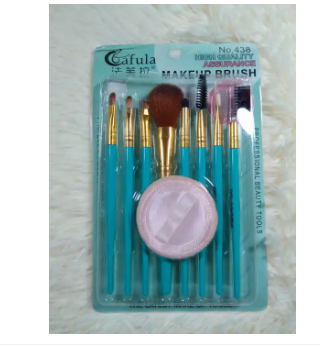 Makeup Brush Kit - 9 Pieces - with puff | Daraz.com.bd
