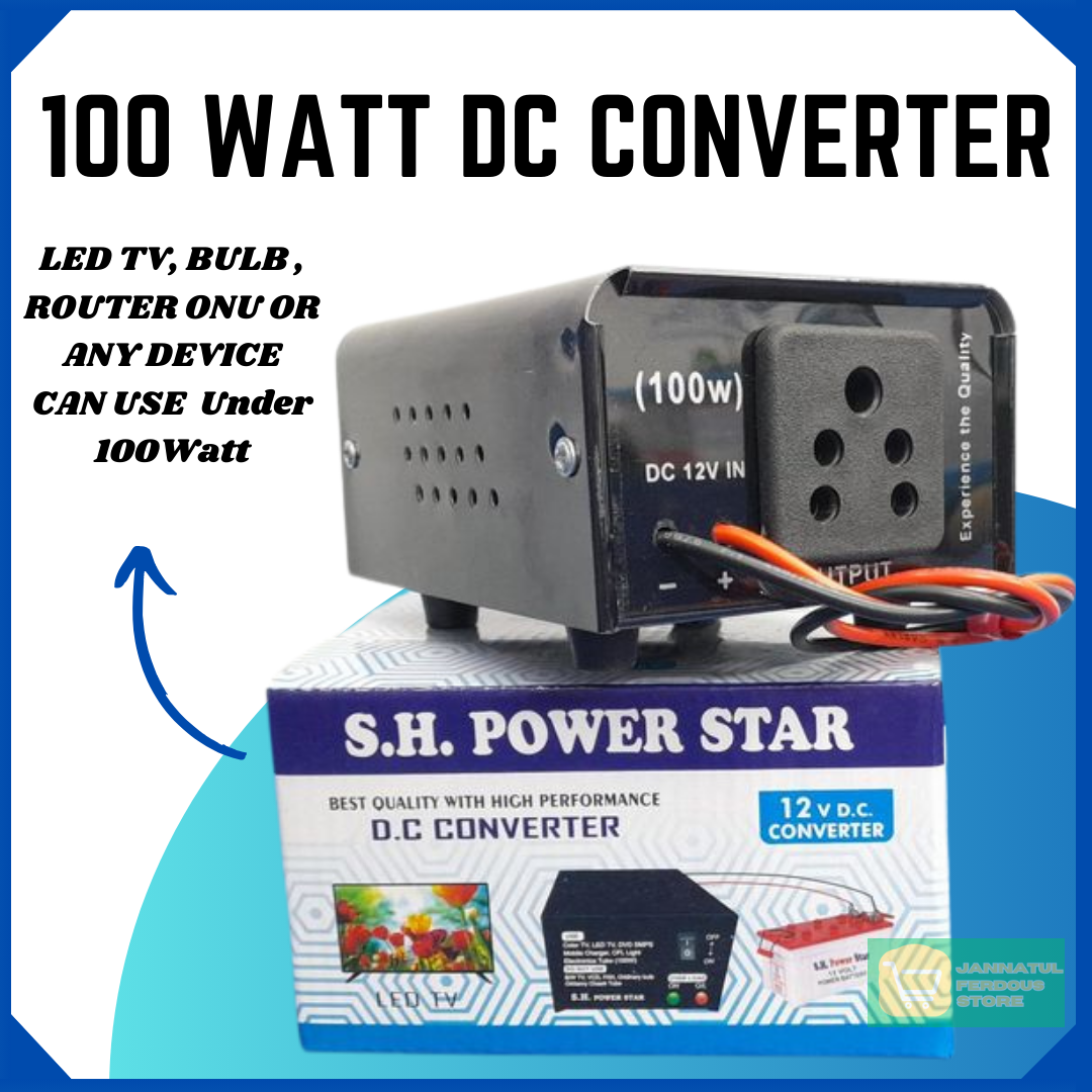 100 Watt 12V DC to 220V AC Converter Inverter | Daraz.com.bd