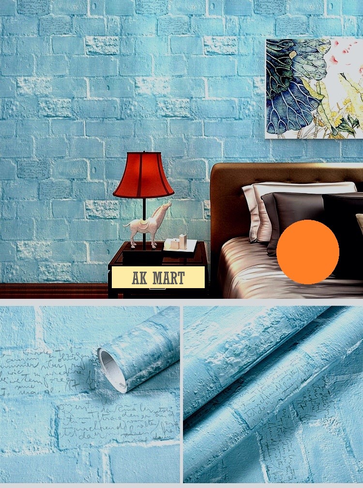 300x60 cm Wallpaper Vinyl PVC Self-Adhesive - Thick Wood Grain Brick ...