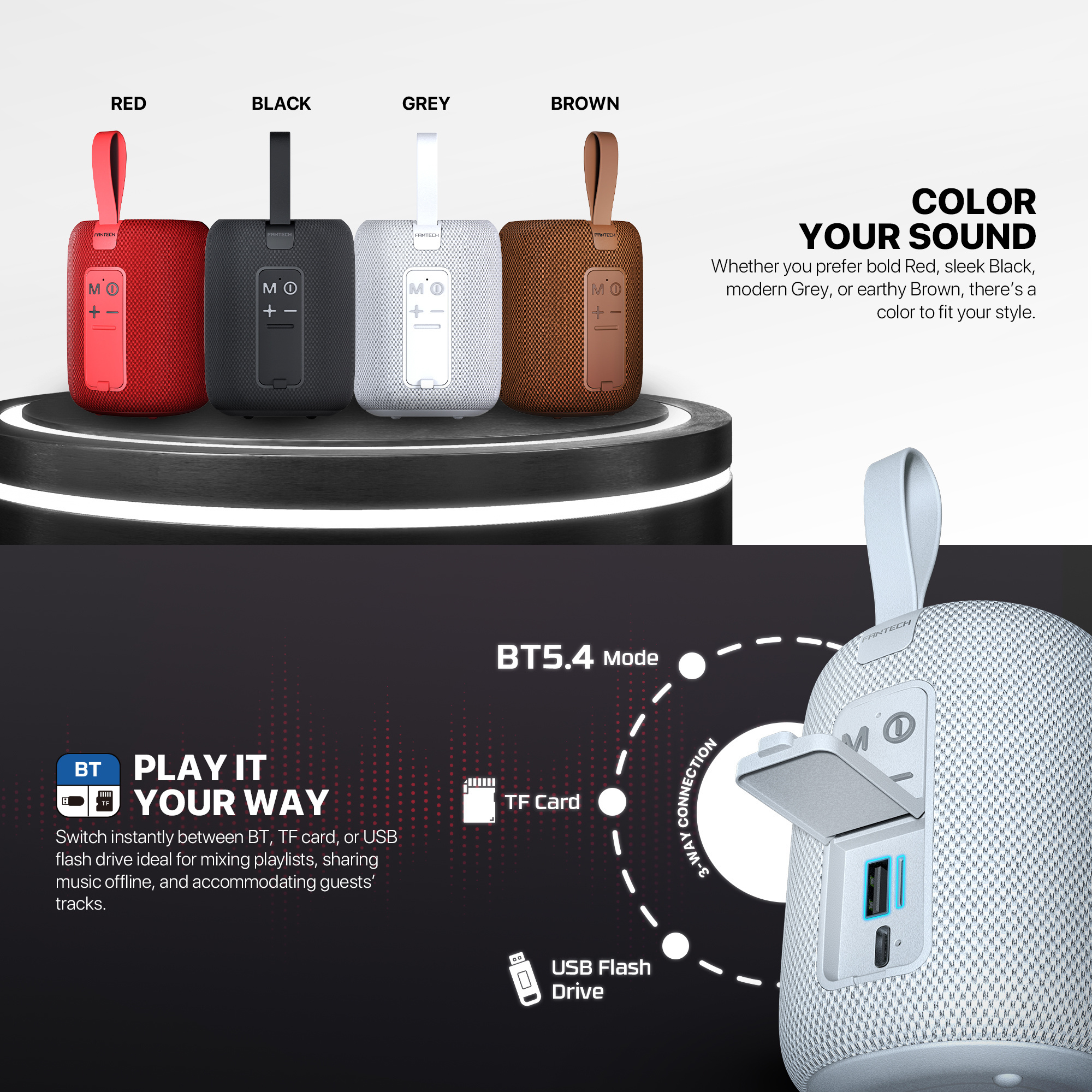 Fantech Bs157 Nerabox Rgb Portable Bluetooth Speaker