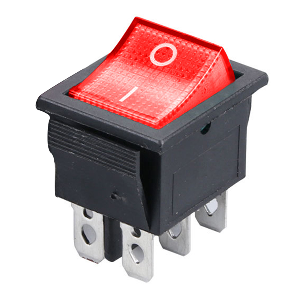 125/220/250V 6 Pin Boat LED Light On/Off Electric Power Toggle Rocker ...