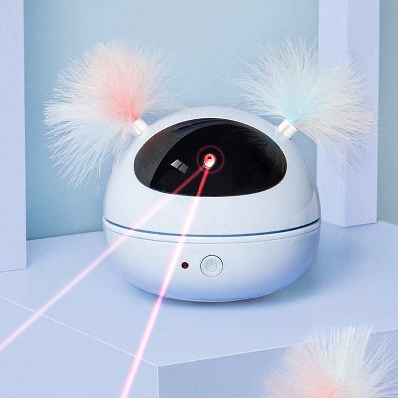 Pet Cat Electric Led Laser Interactive Toy Robot Teasing Feather ...