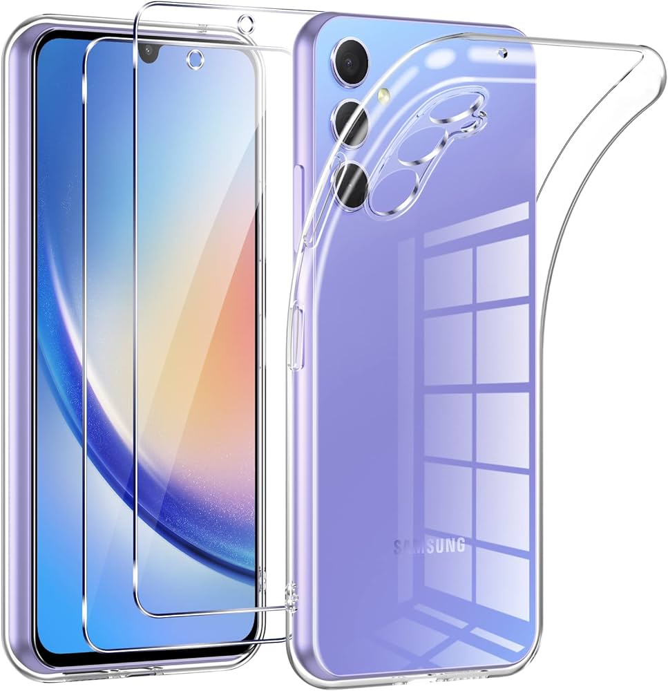 For Samsung Galaxy A34 5G Premium Silicone Case Crystal Clear Soft TPU ...
