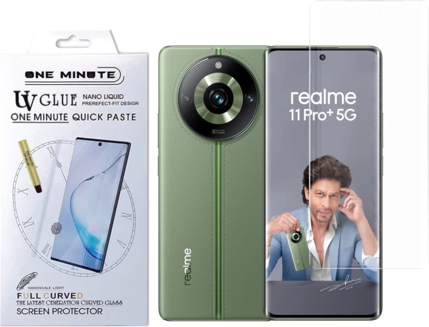 For Realme 11 Pro+ 5G Premium Uv Tempered Glass Screen Protector Curved ...