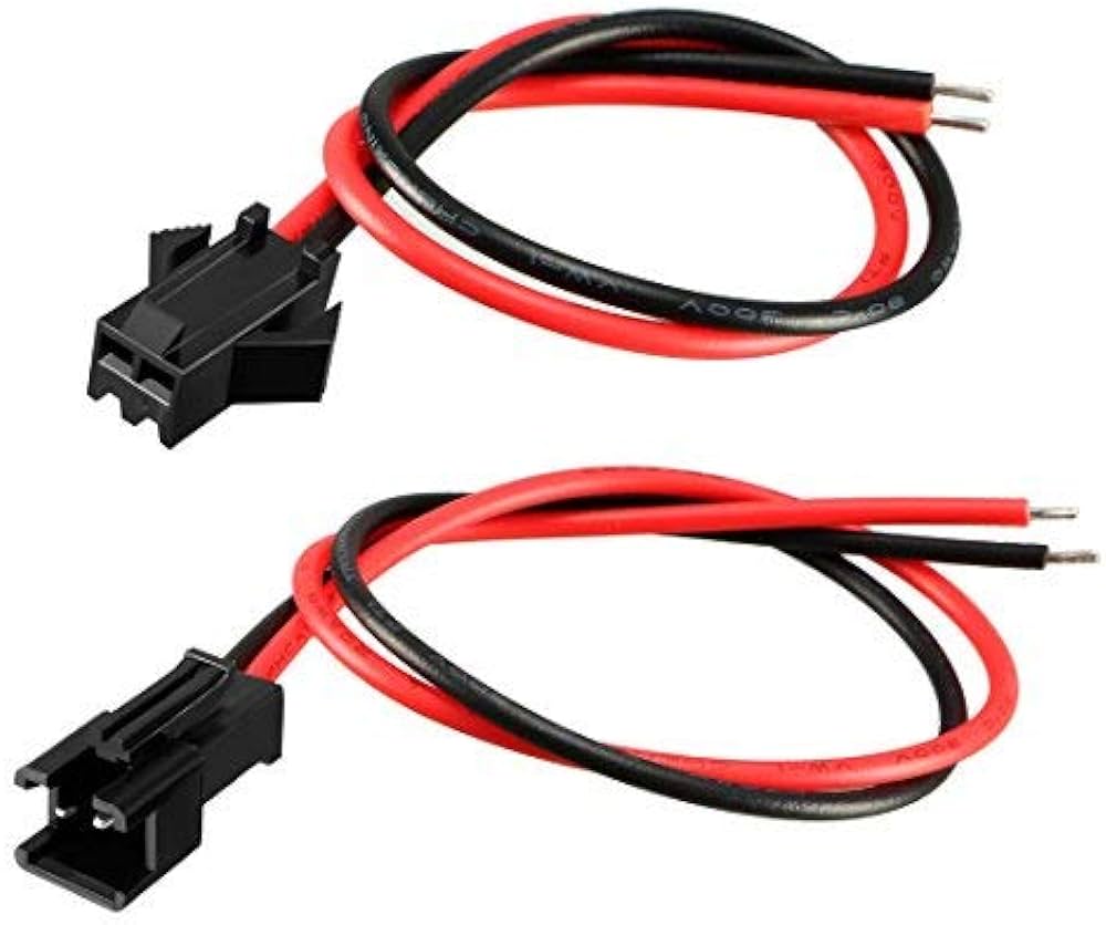 1Pair- LOCK 2 Pin JST Connector BALCK/WHITE Kit LOCK Type 2 Pin JST ...