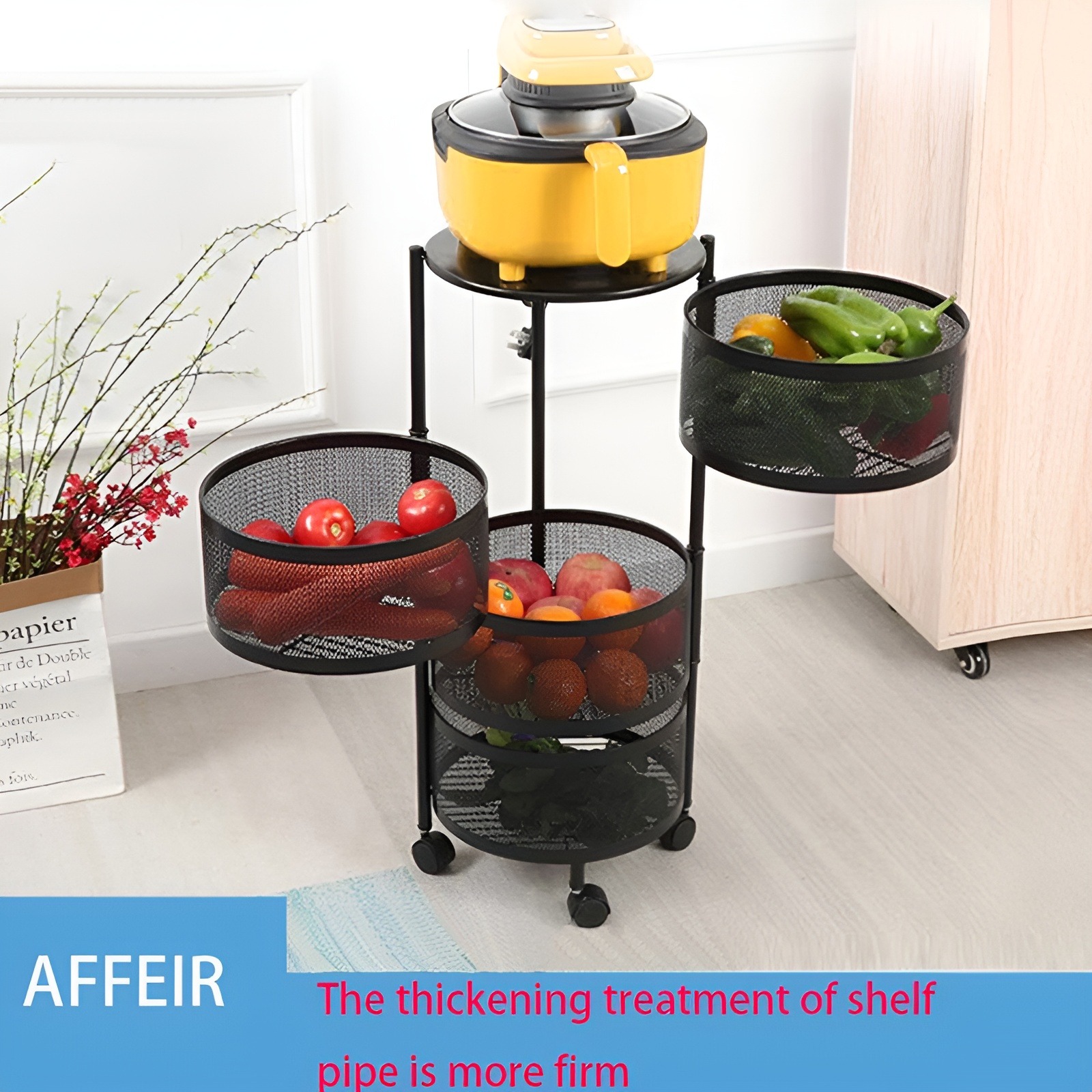 4 Layer Round Shape Kitchen Rack | Daraz.com.bd