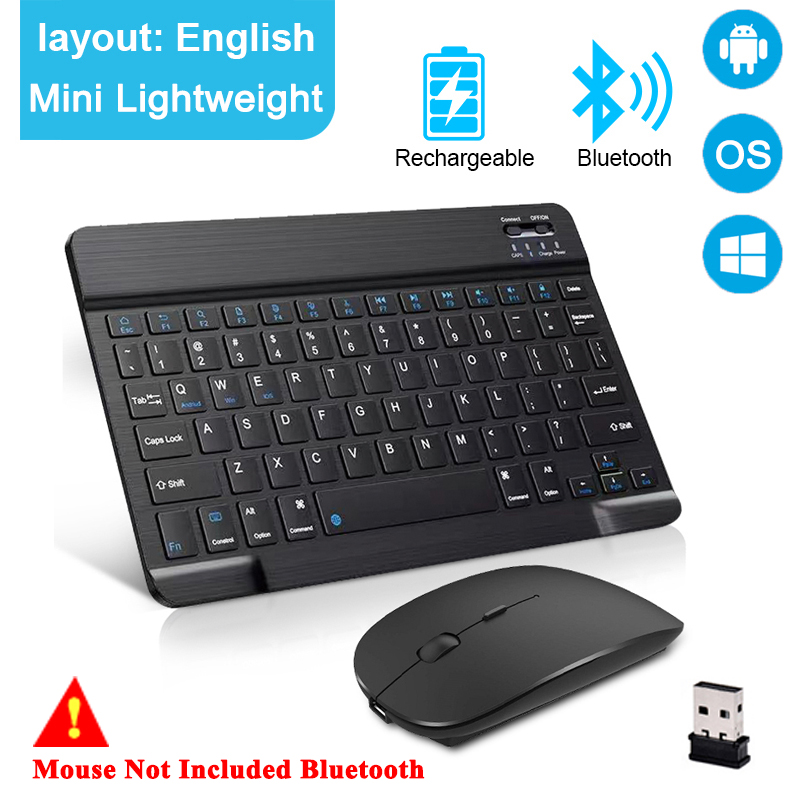 Mini Bluetooth Wireless Keyboard Mouse Set Rechargeable For Phone ...