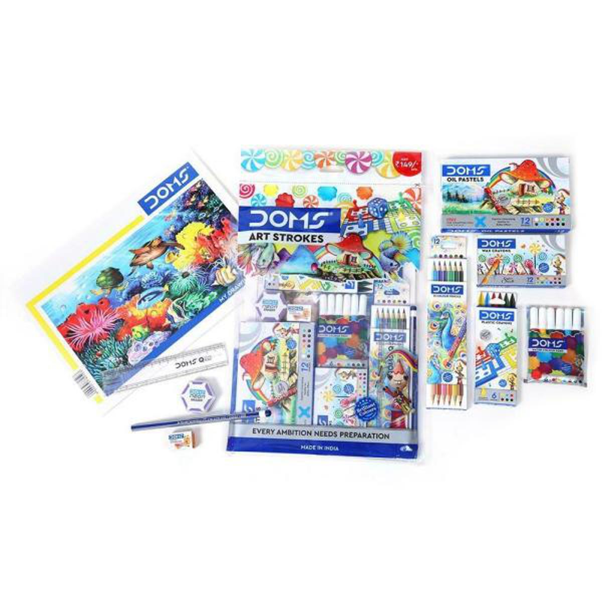 DOMS Art Strokes Kit, 8pcs Set for painting & Drawing | Daraz.com.bd