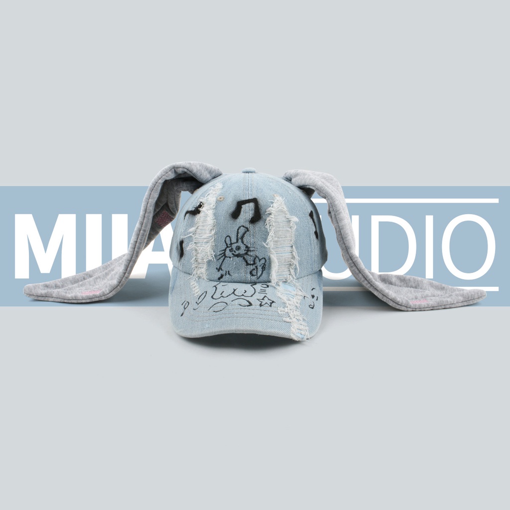 Kpop Idol Newjeans Graffiti Hat OMG HANNI Same Style Rabbit Ears Cap ...