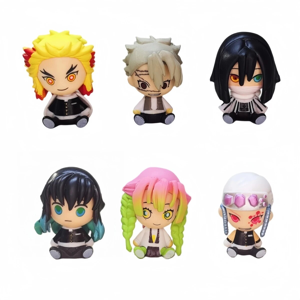 4-5cm Demon Slayer figure Tanjiro Nezuko figurine Inosuke Zenizu Action ...