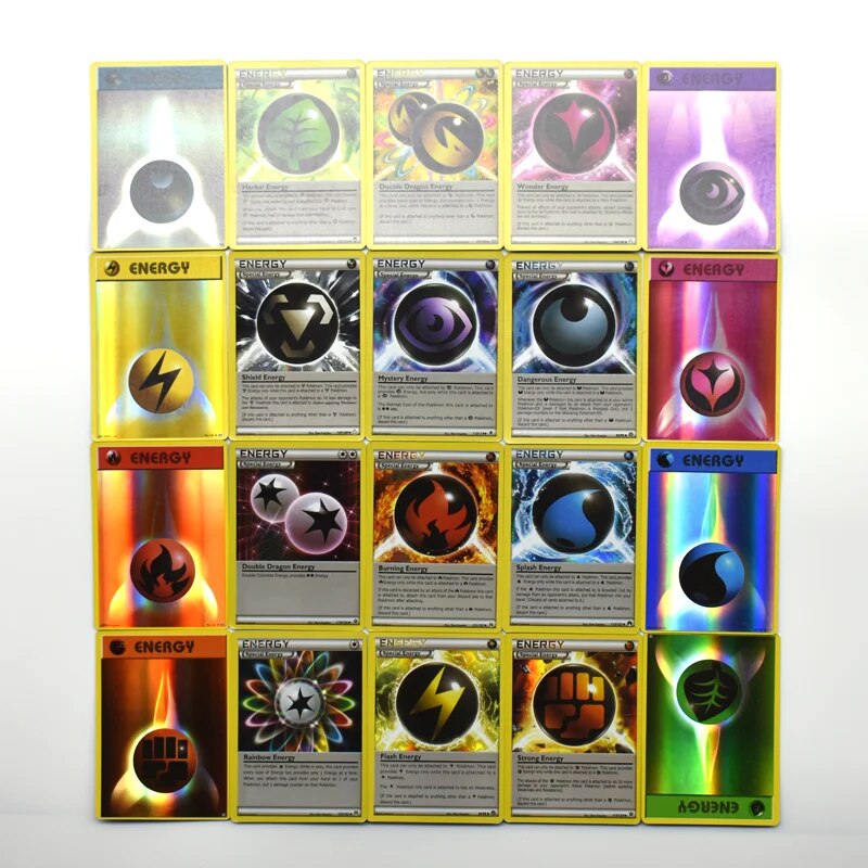 New 50PCS Pokemon Cards GX Energy TCG Toy Non Repeat Shining English Board Game Carte Trading ...