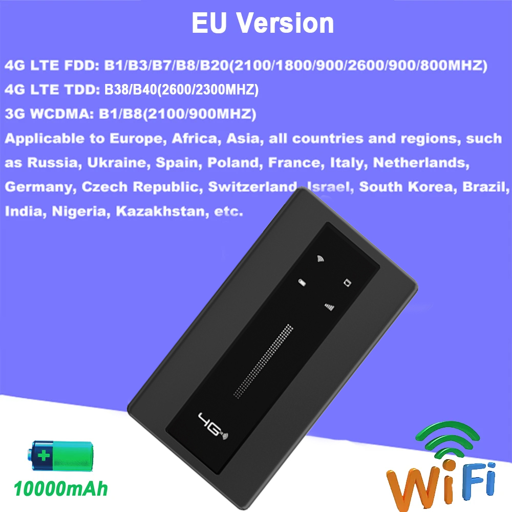 KuWFi 10000mAh 4G LTE Router Wireless Wi-Fi Router CAT4 Outdoor Travel ...