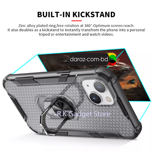 For Samsung Galaxy A50 Honeycomb Matte Clear Armor Magnetic Ring ...