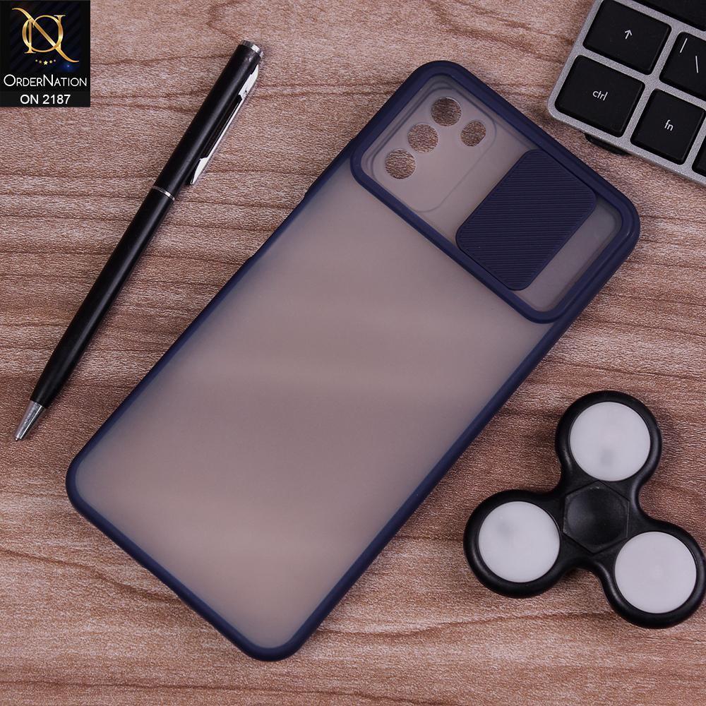 POCO M3 Transparent Matt Camera Slide Shutter Froosted Back Case Mobile ...