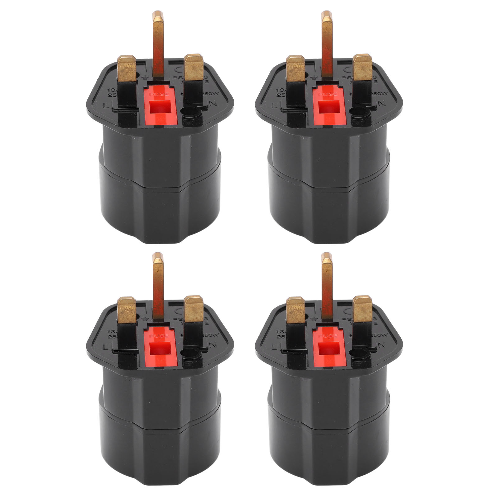 EU To UK Plug, Multifunctional 4PCS 2 Pin To 3 Pin Plug Adapter with ...