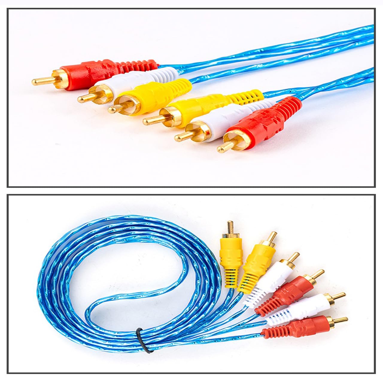 3 RCA Male to 3 RCA Audio Video Male AV Cable 1M | Daraz.com.bd