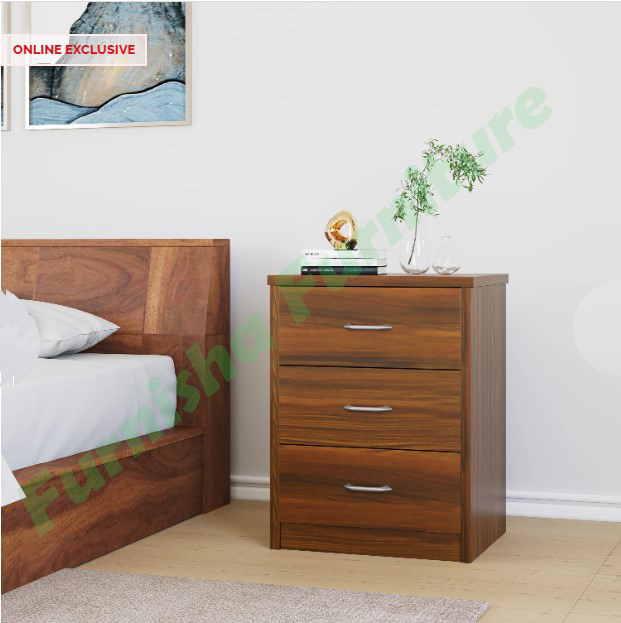 Torrie Engineered Wood MDF Laminated Board Nightstand Bed Side Table ...