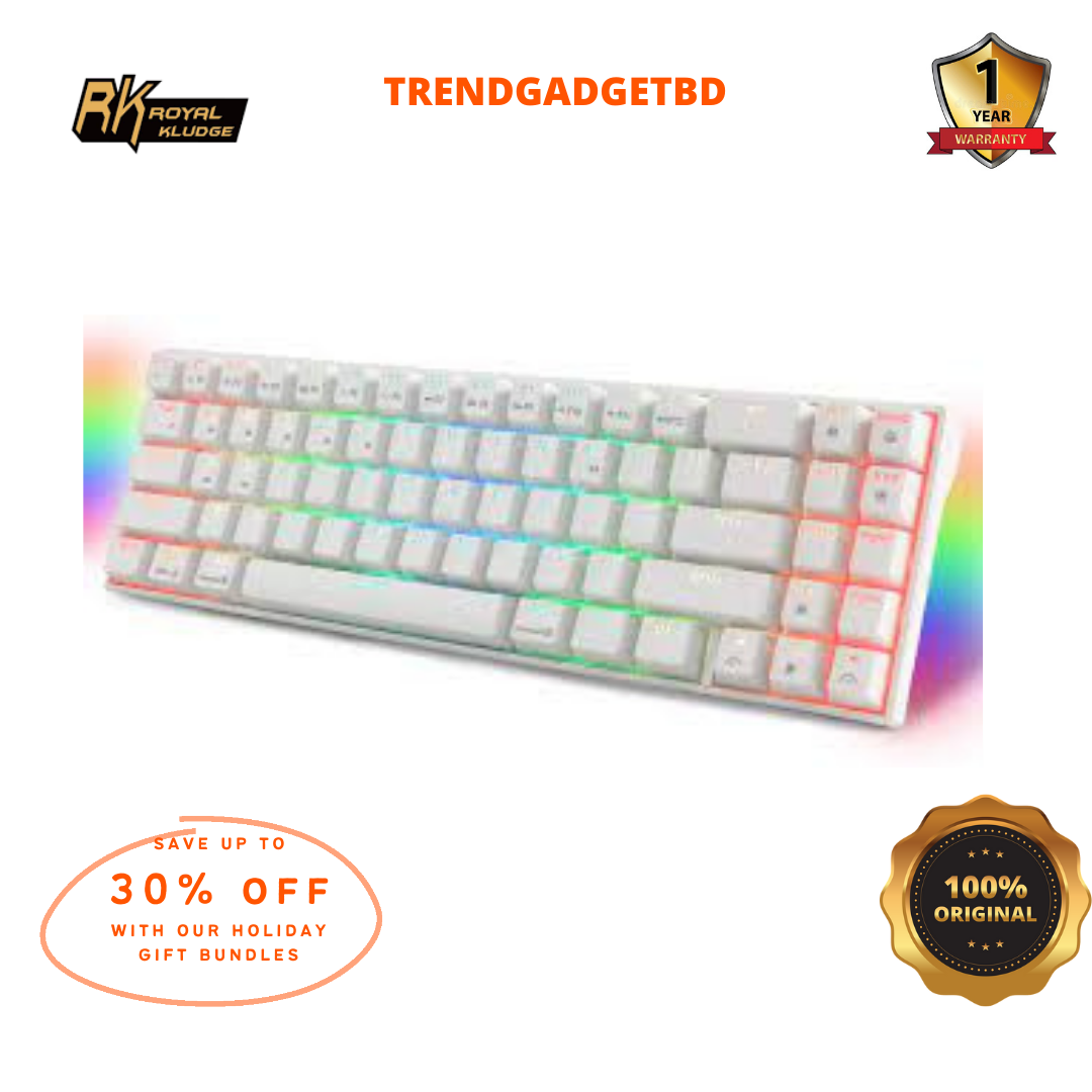 RK ROYAL KLUDGE RK71 V2 HOTSWAPABLE DUAL MODE RGB WIRELESS RGB ...