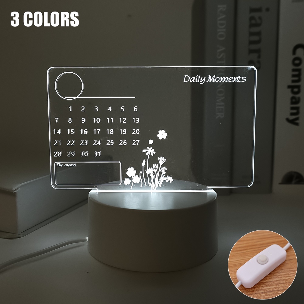 [Featured] Romantic Creative Gift 3D DIY Calendar Table LED Note ...