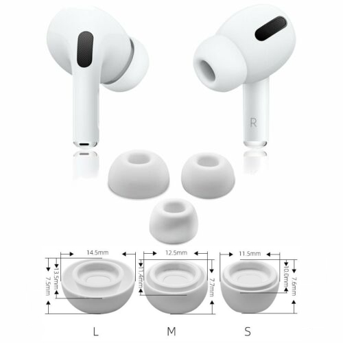 6Pcs White Silicone Eartips Cover -Replacement Ear Tips Buds -for Apple ...