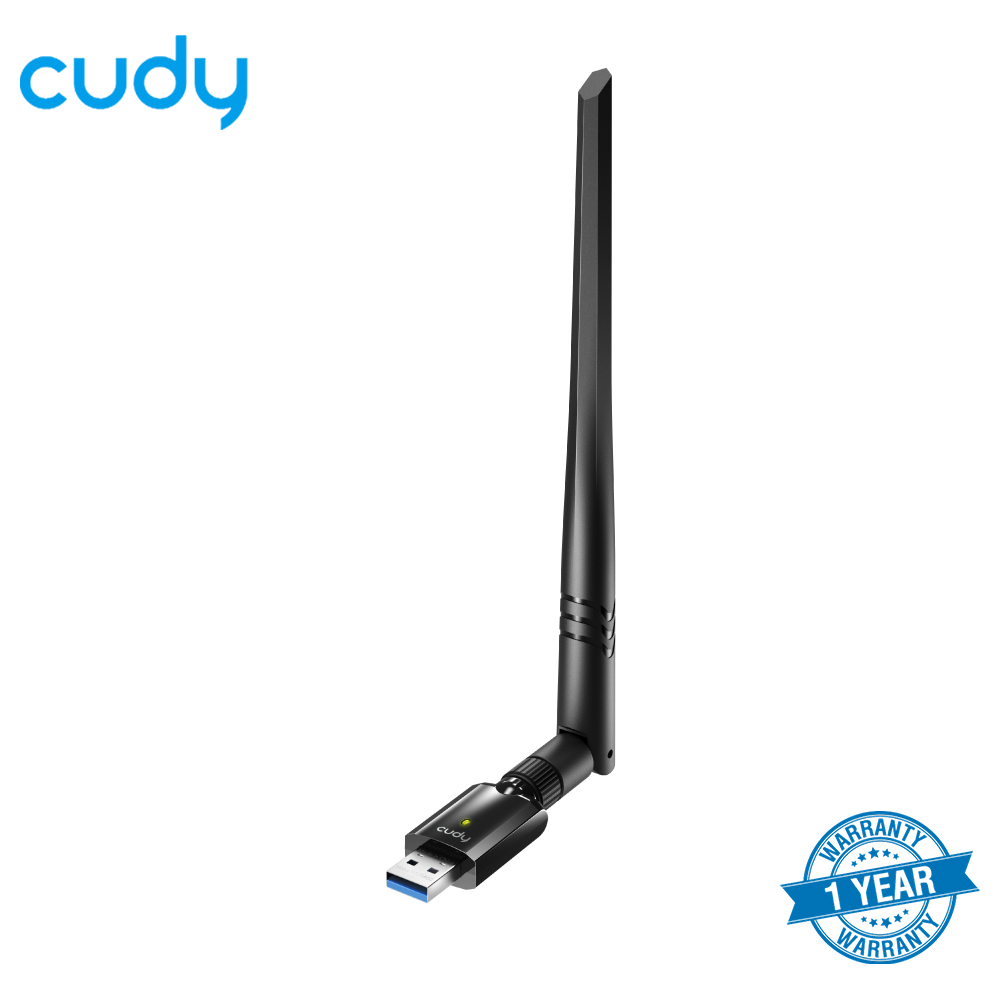 Cudy WU1400 AC1300 Dual Band High Gain USB Wi-Fi Adapter - 867Mbps at 5GHz and 400Mbps at 2.4GHz ...