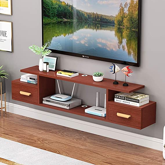 Floating Shelf Wall Mounted Audio/Video Console TV Shelf TV Stand Board ...