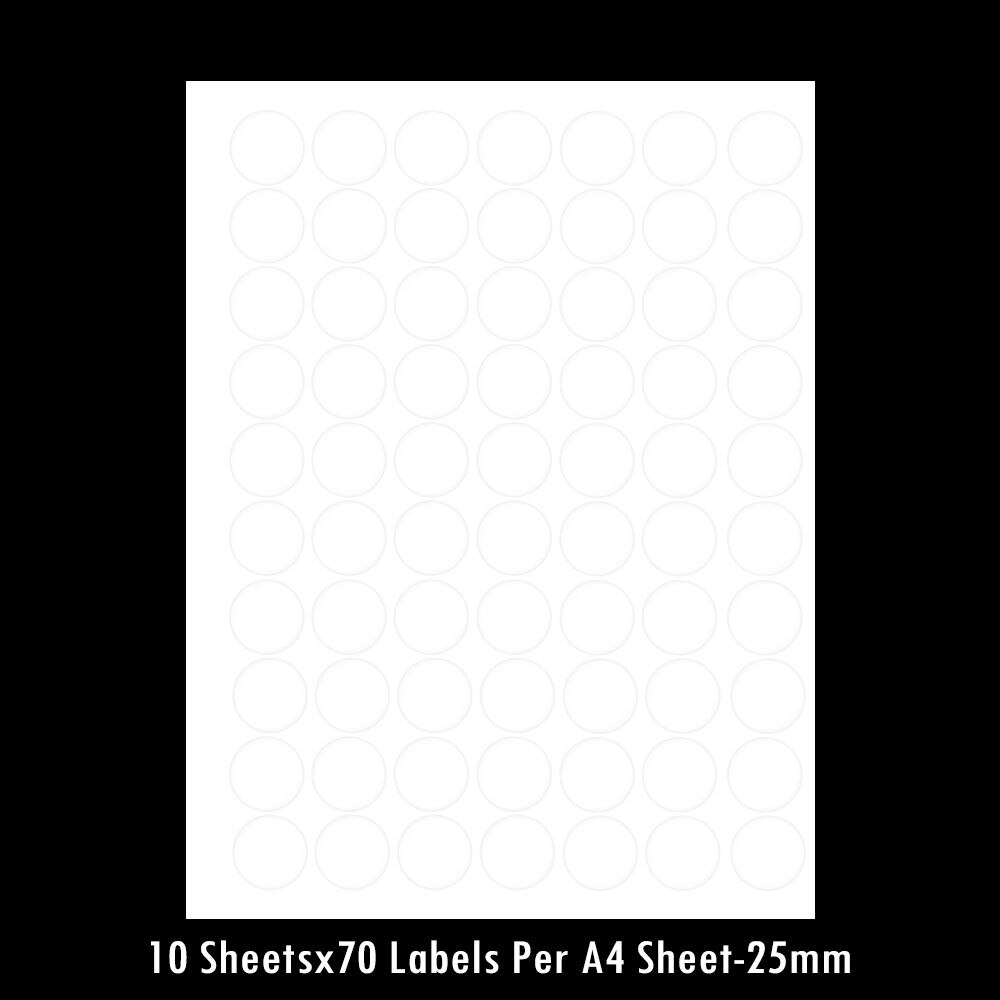 Round Self Adhesive Stickers Self Adhesive Sticky Circular White ...