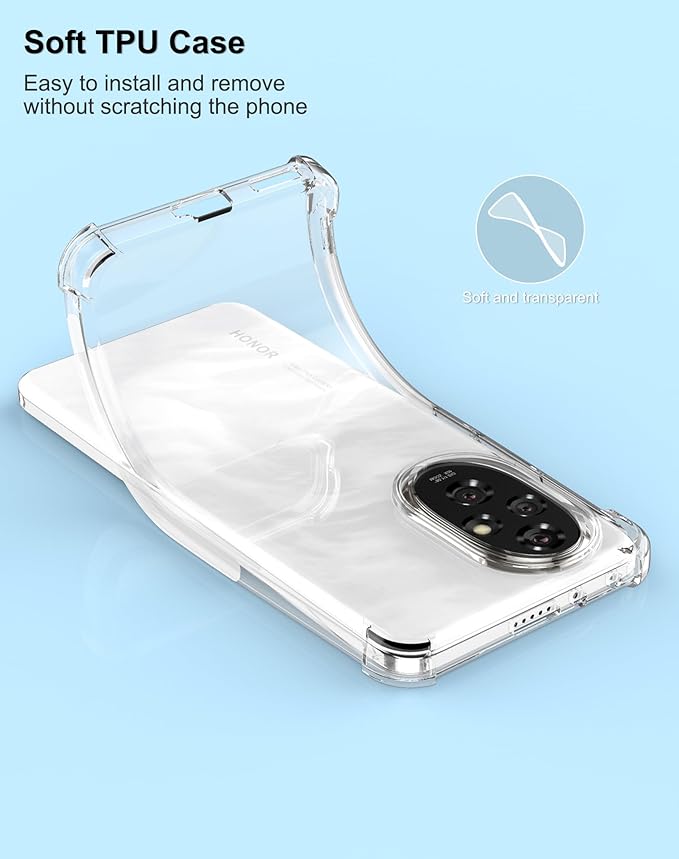 Huawei Honor 200 Flexible Clear Transparent Soft Tpu Back Case Cover ...