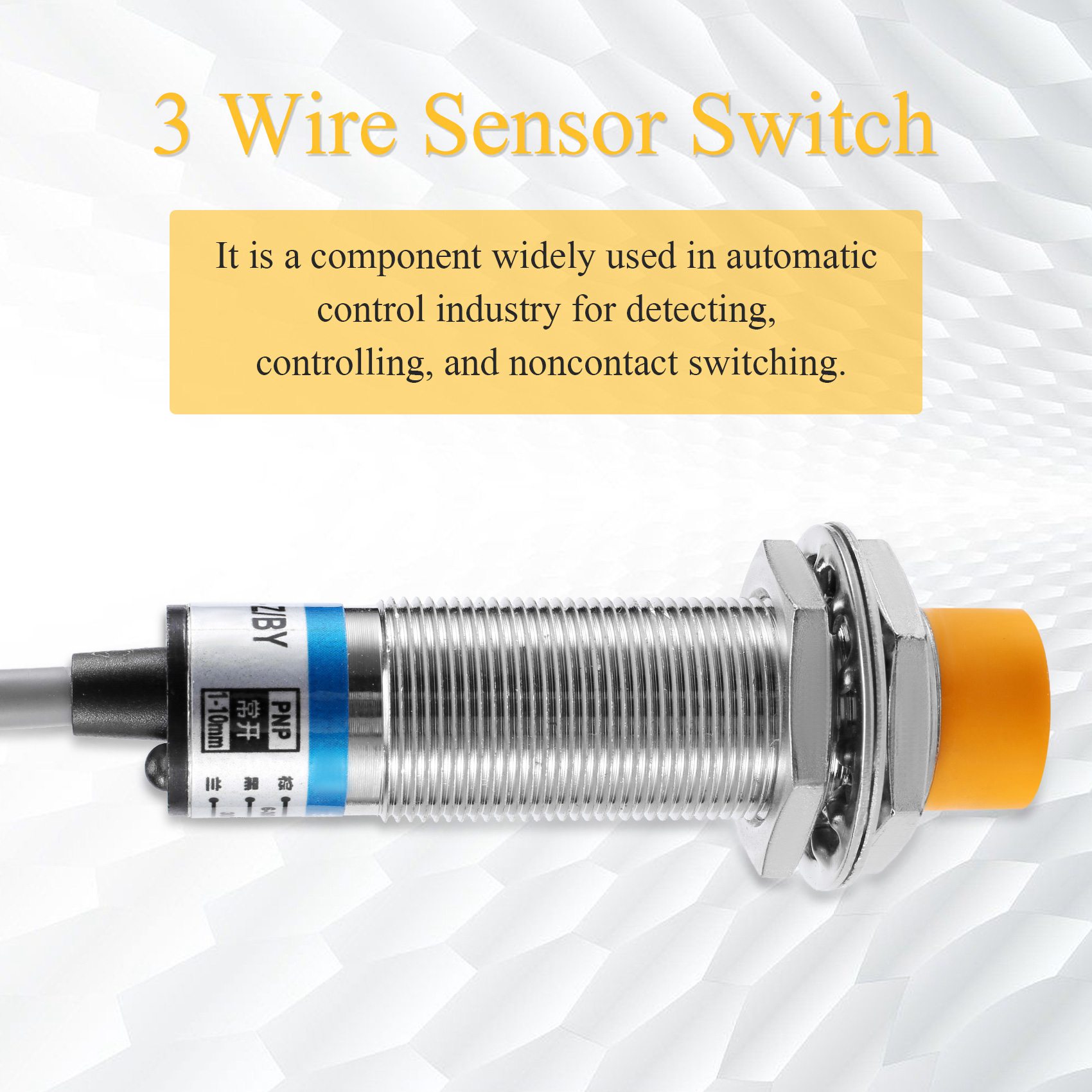 LJC18A3-H-Z/BY 1-10mm Capacitance Proximity Sensor Switch PNP NO DC 6 ...