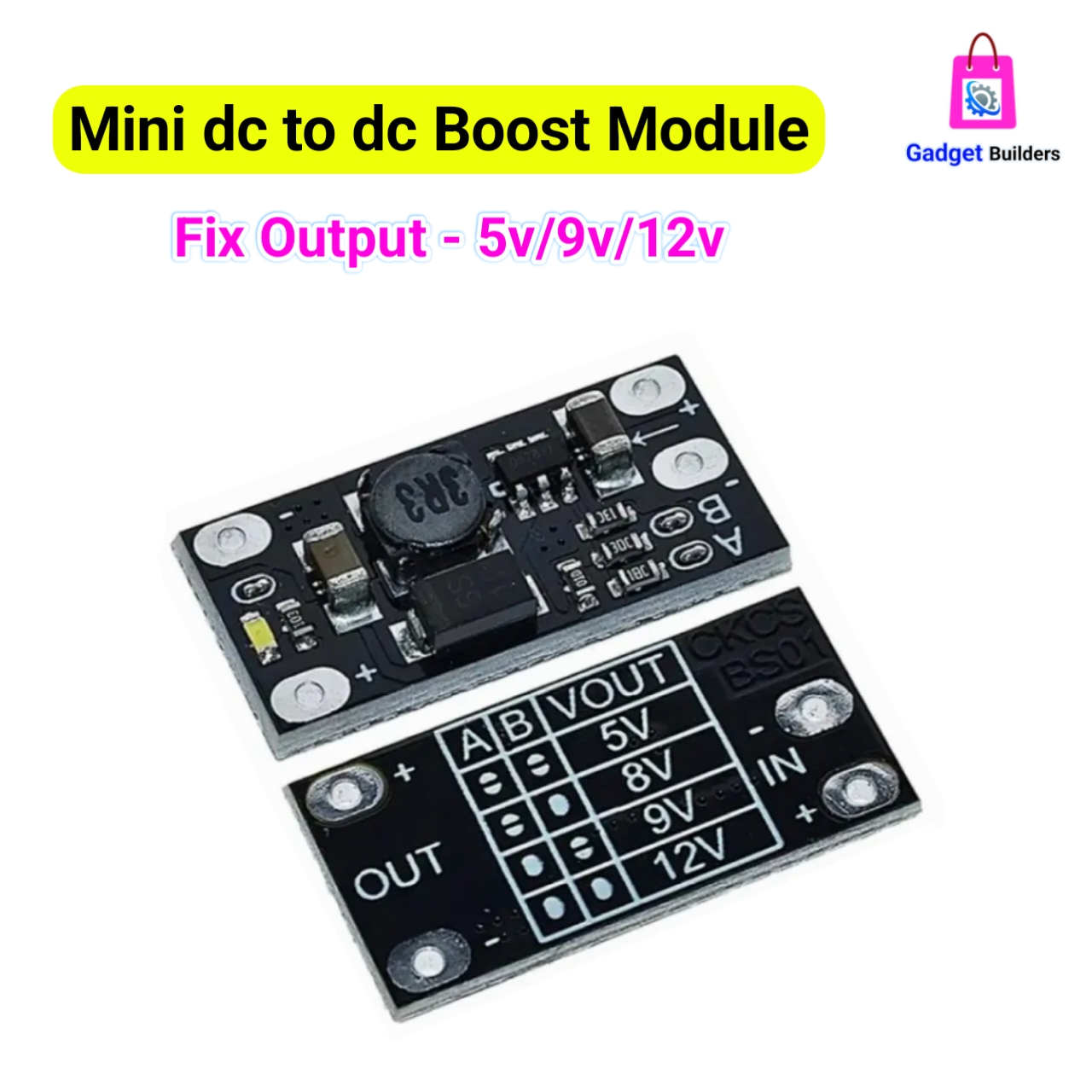 Mini DC-DC Boost Step Up 3.2V 3.7V 5V 9V to 12V Voltage Regulator PCB ...