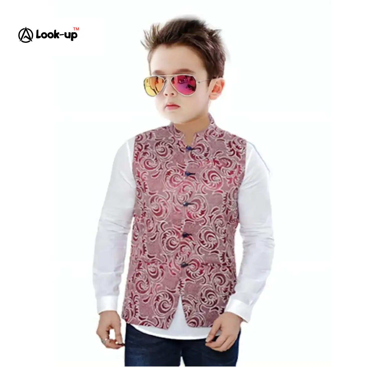 Litel boy Printed, Partywear,Weading wear,Koti For Men koti for boy ...