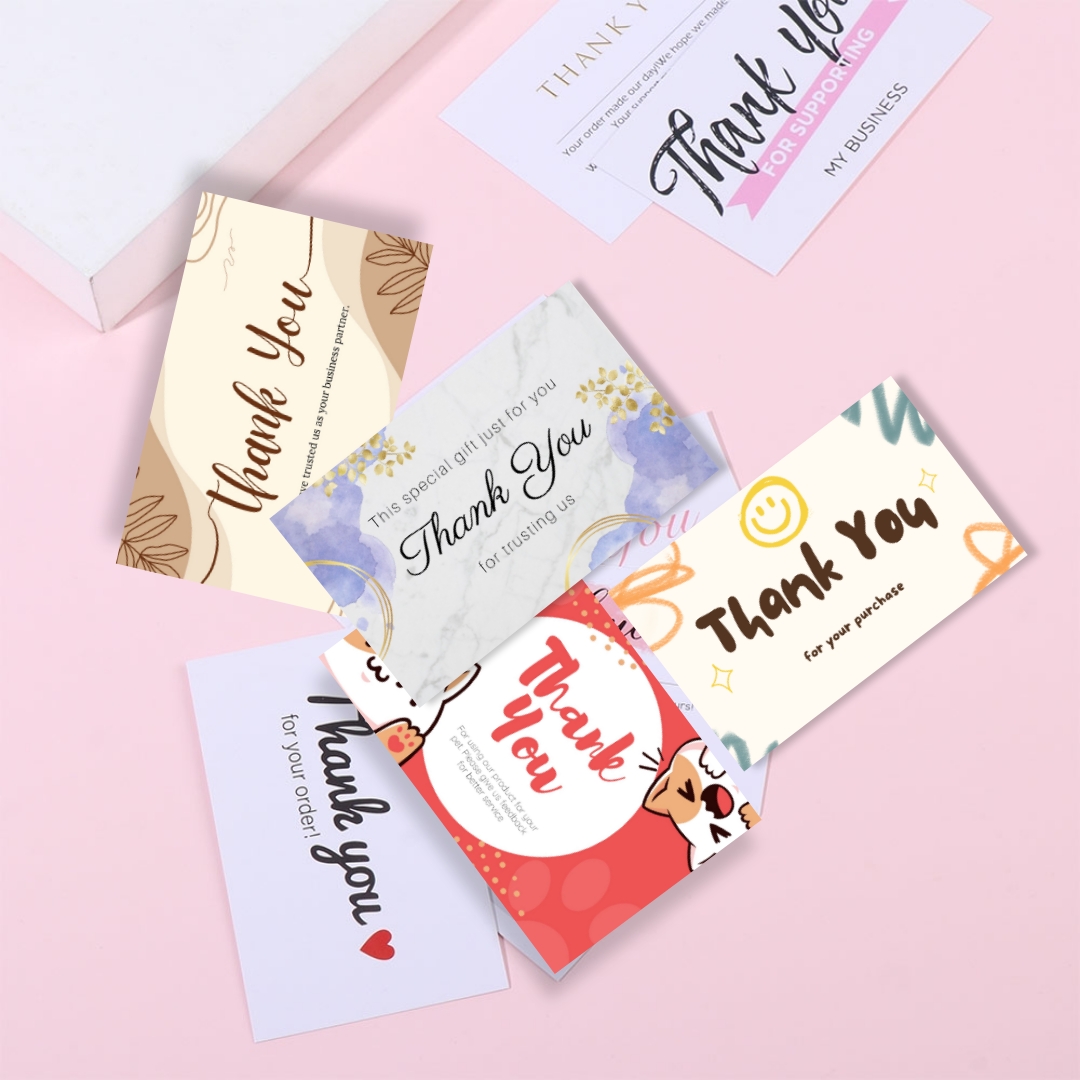 50pcs Thank You Label Business Card Various Design | Daraz.com.bd