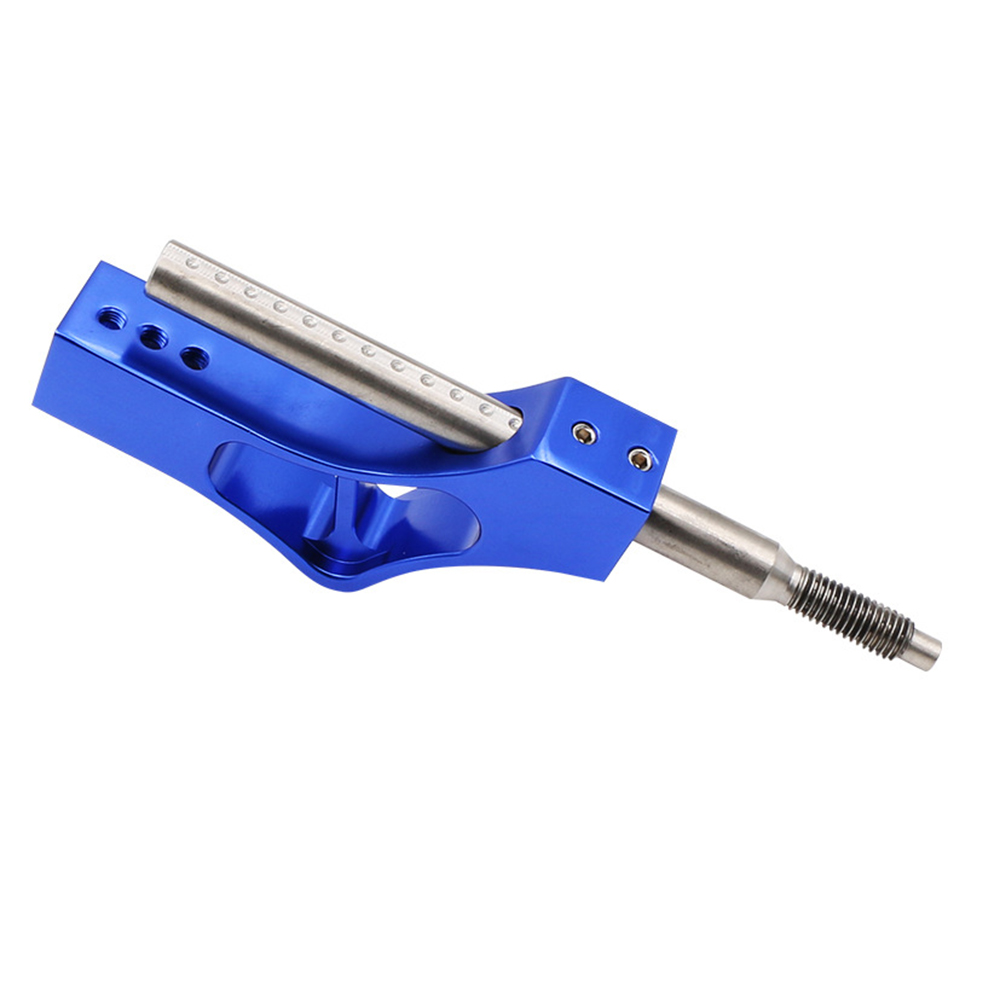 OUMERY Car Aluminum Shift Knob Expansion Adjustable Height Lever Extender Gear Shifter Blue ...