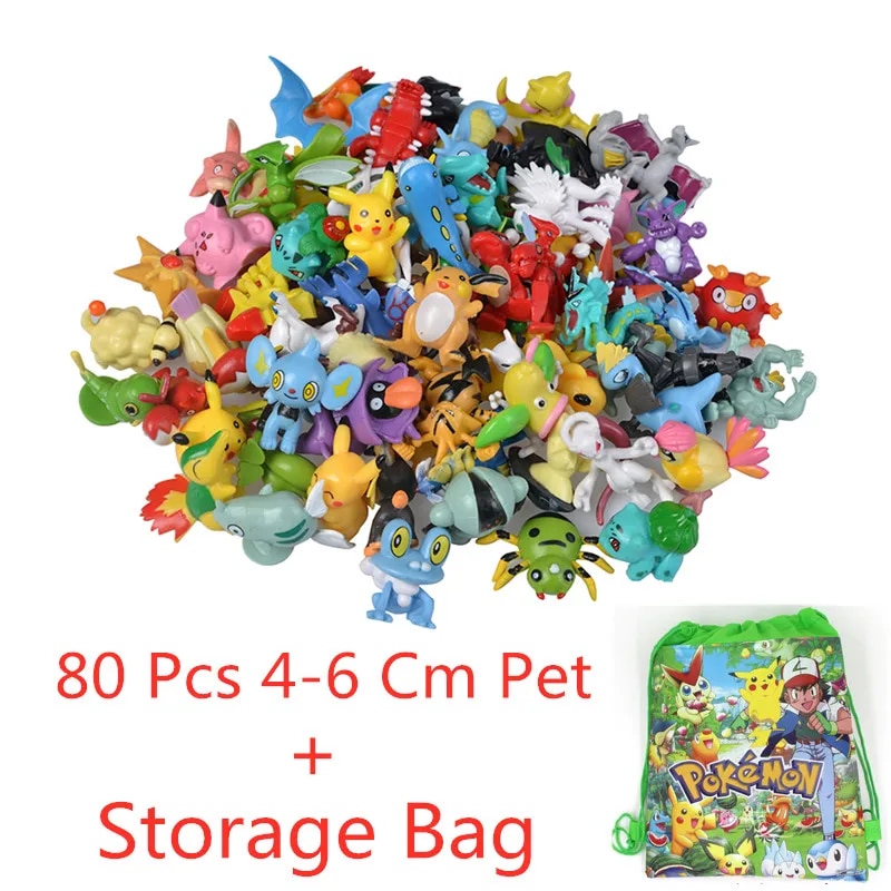 20-100Pcs 4-6 Cm Anime Pokemon Big Figure Toy Pikachu Action Figure ...