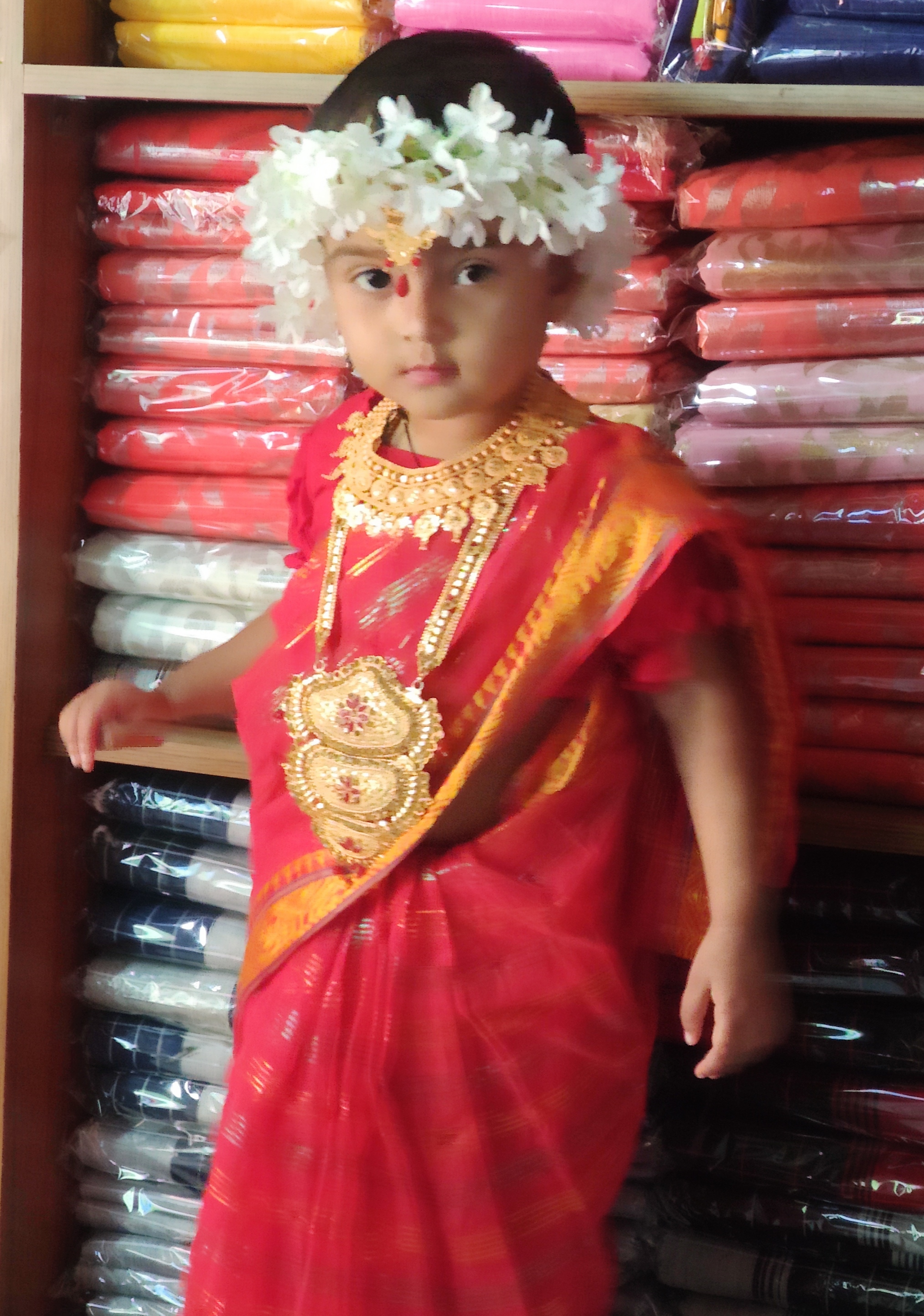 Baby Saree for Children Fashionable 7 Haat Design | Daraz.com.bd
