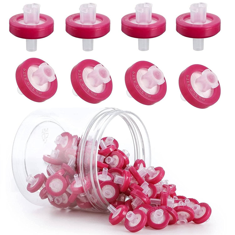 100 Pack Syringe Filter PTFE Hydrophobic 0.22Um Membrane 13Mm Pore Size ...