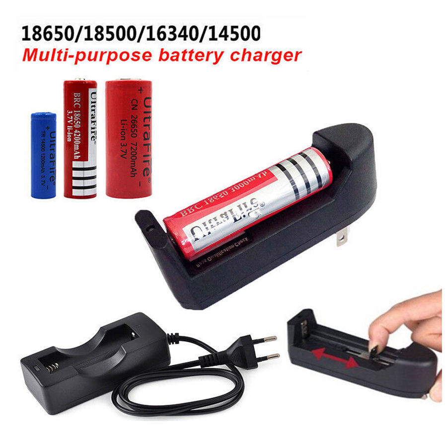 Universal AC 220v To 3.7V Battery Single Slot Charger Black For ...